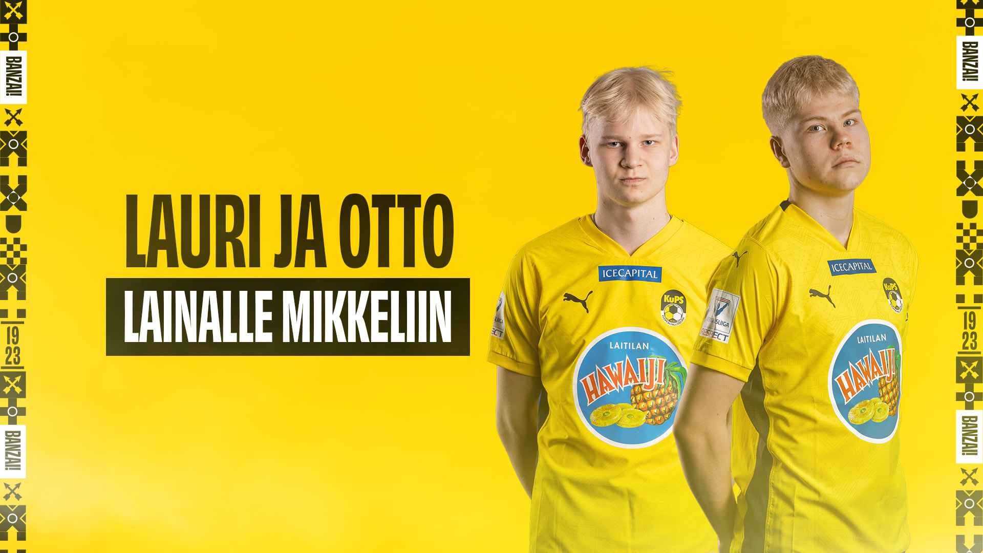 Otto Ruoppi ja Lauri Sahimaa lainalle - KuPS - Kuopion Palloseura